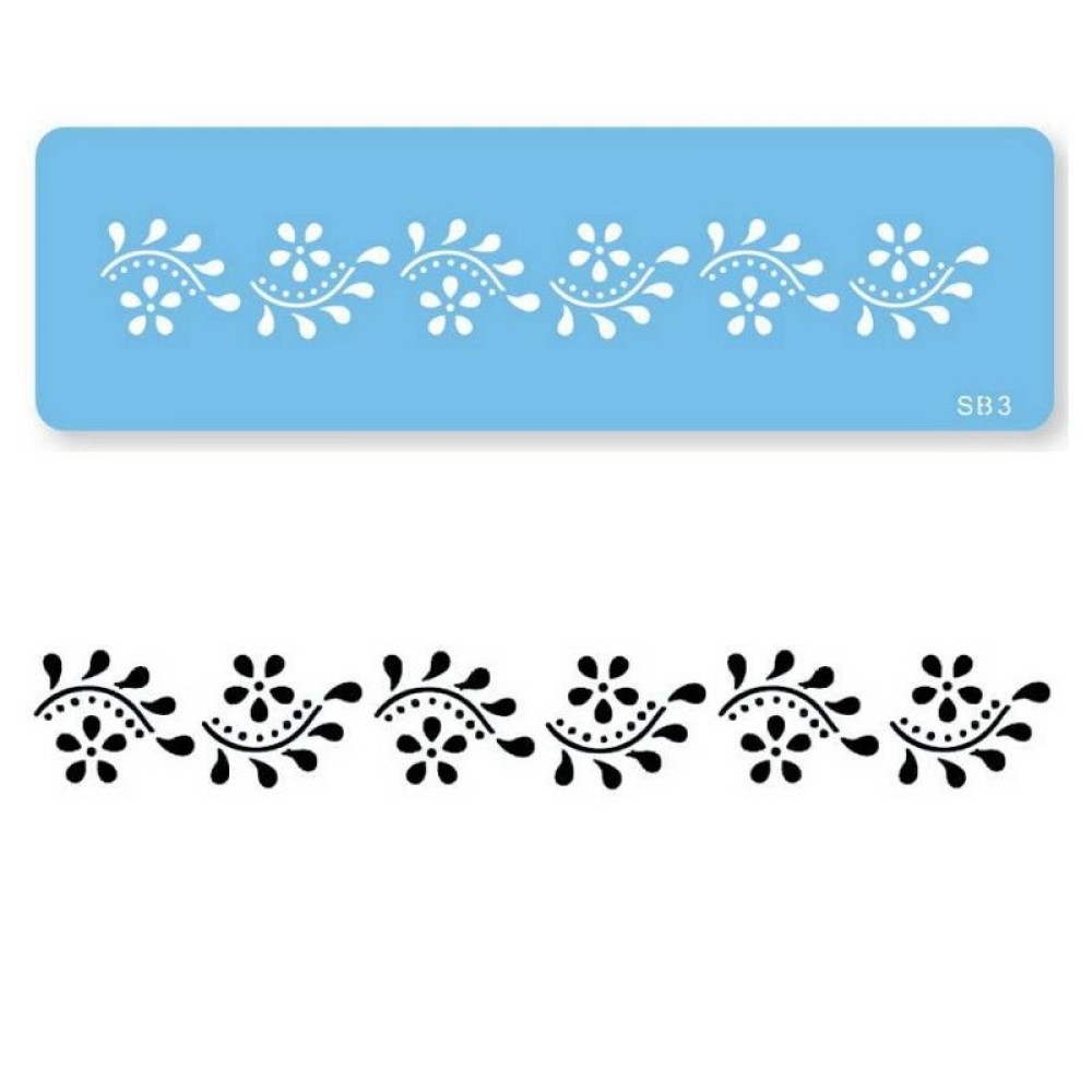 Cake Boards : PME Flexible Daisy Scroll Border Stencil by ...